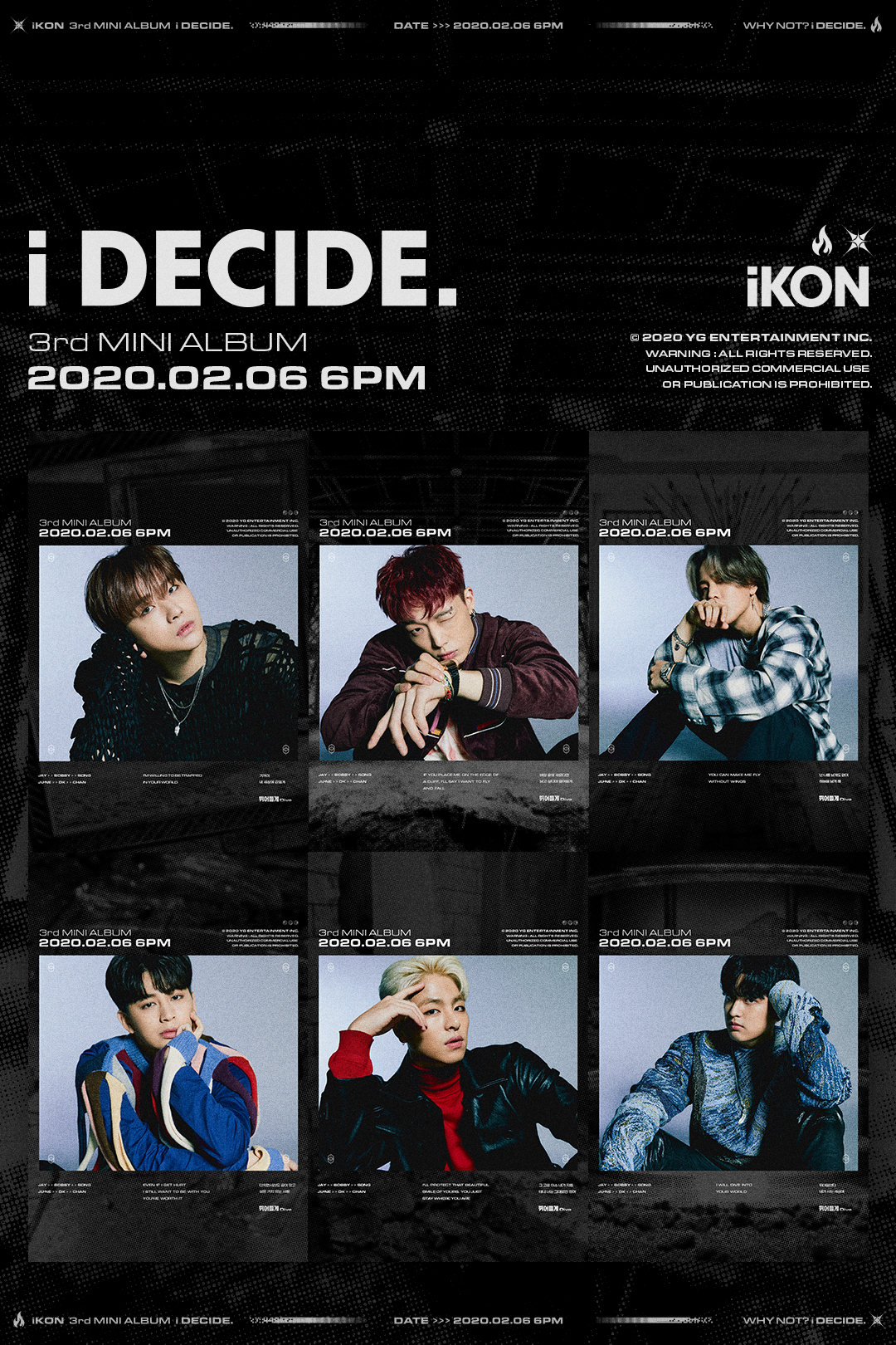 iKON i DECIDE Teaser Posters (HD/HR) - K-Pop Database / dbkpop.com