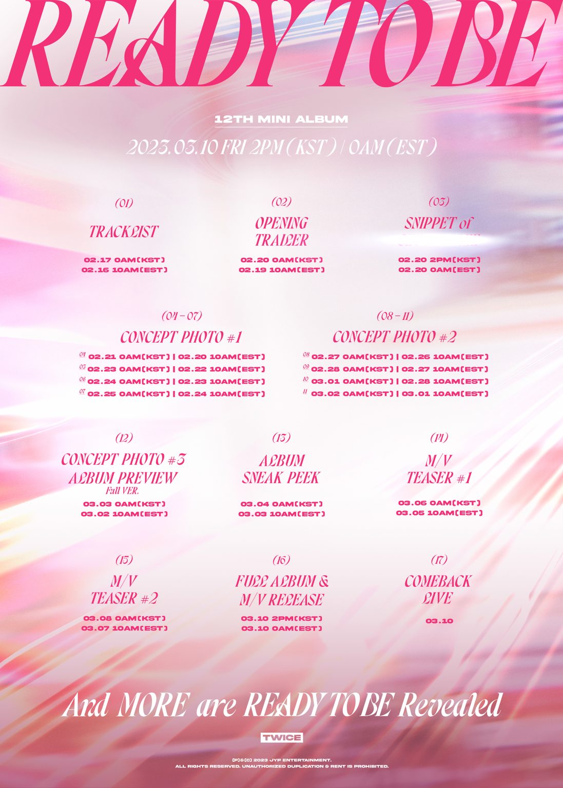 TWICE Ready to Be Comeback Schedule (12th Mini Album) – K-Pop Database